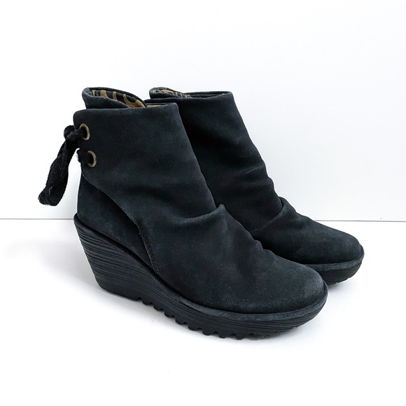 Fly London | Shoes | Fly London Yama Suede Back Lace Ankle Boots | Poshmark
